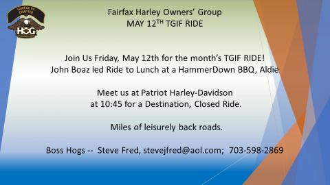 FHOG TGIF Ride | Fairfax Chapter #5395 | Fairfax Virginia | H.O.G.